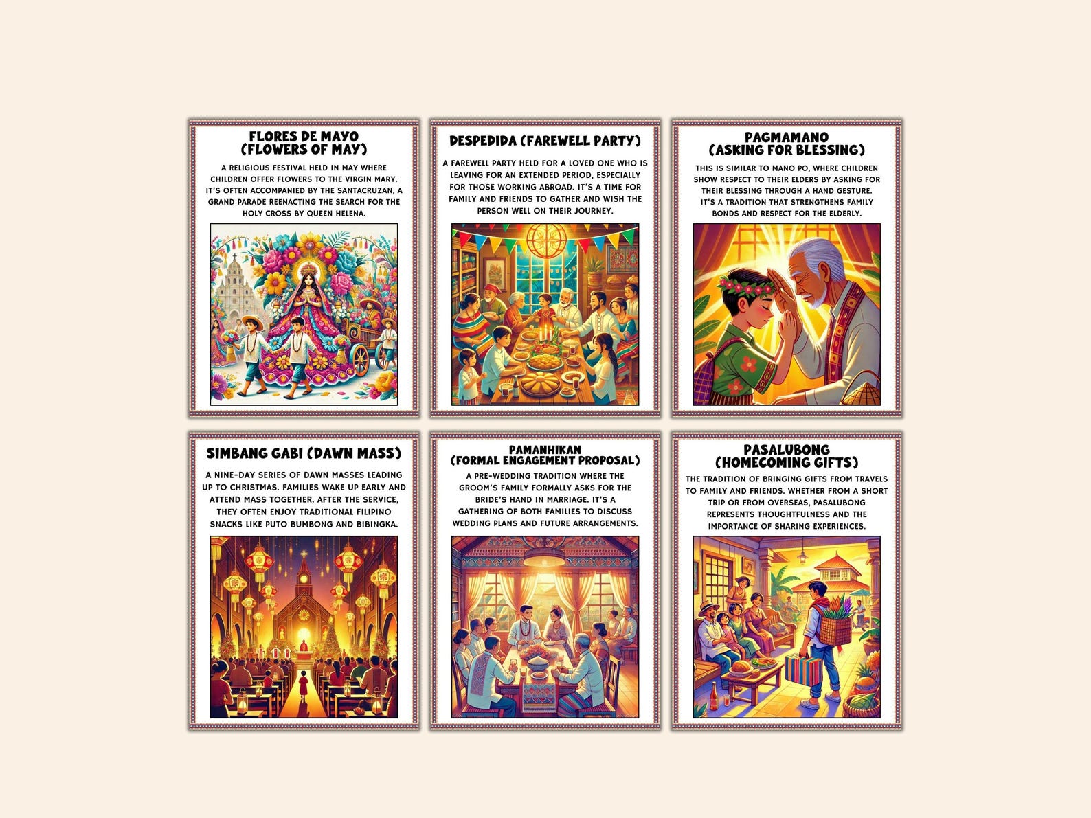 14 Filipino Family Traditions Posters | Filipino Culture & Heritage ...