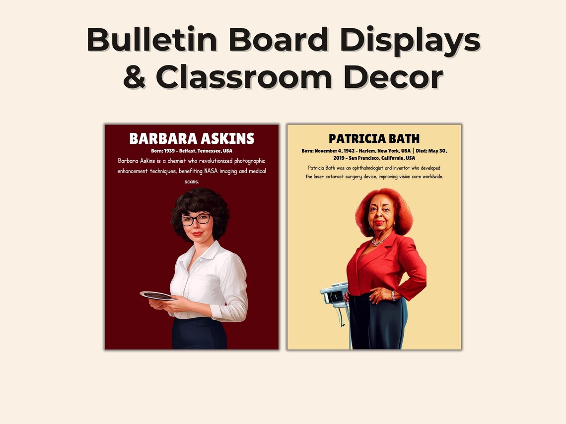 42 Women Scientists & Innovators Biography Posters • STEM Classroom ...