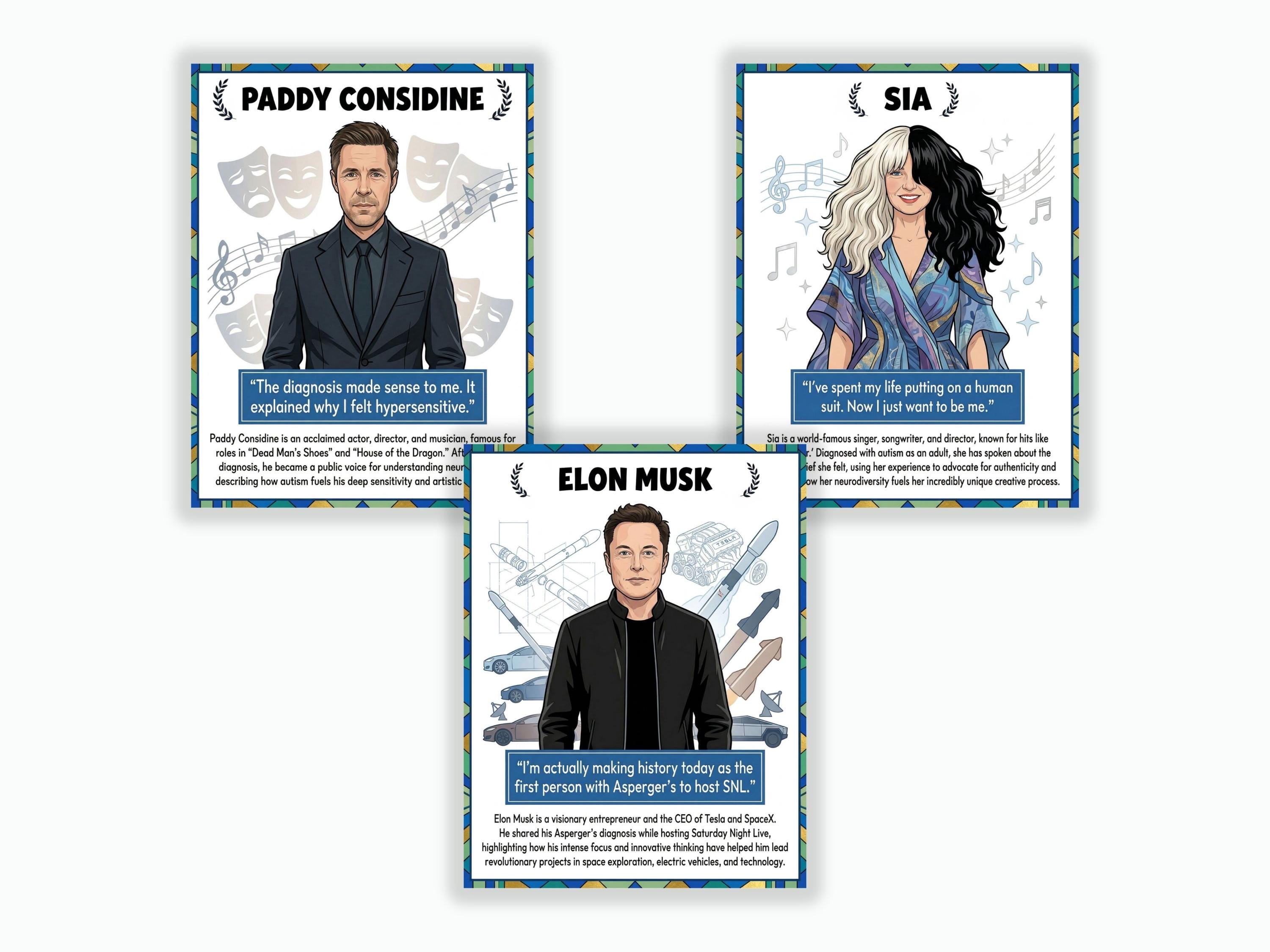 Famous People With Autism Posters, Biography Quote Classroom Decor ...