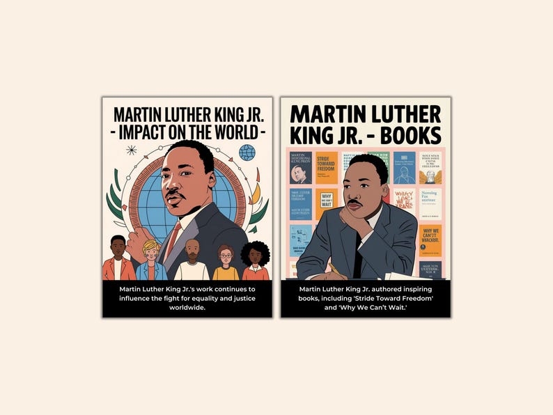 20 Martin Luther King Jr. Biography Posters | Black History Month ...