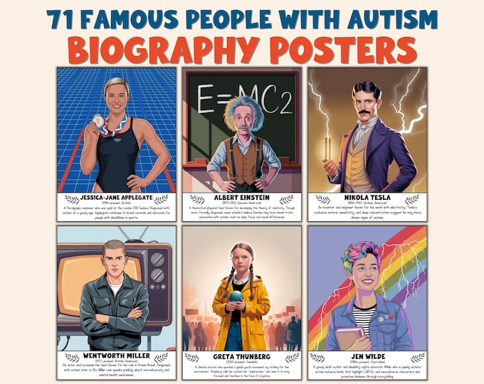 Famous People With Autism Posters, Classroom & Office Decor (digital ...