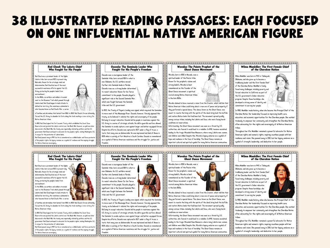 Native American Reading Passages & Comprehension Activities | 38 ...
