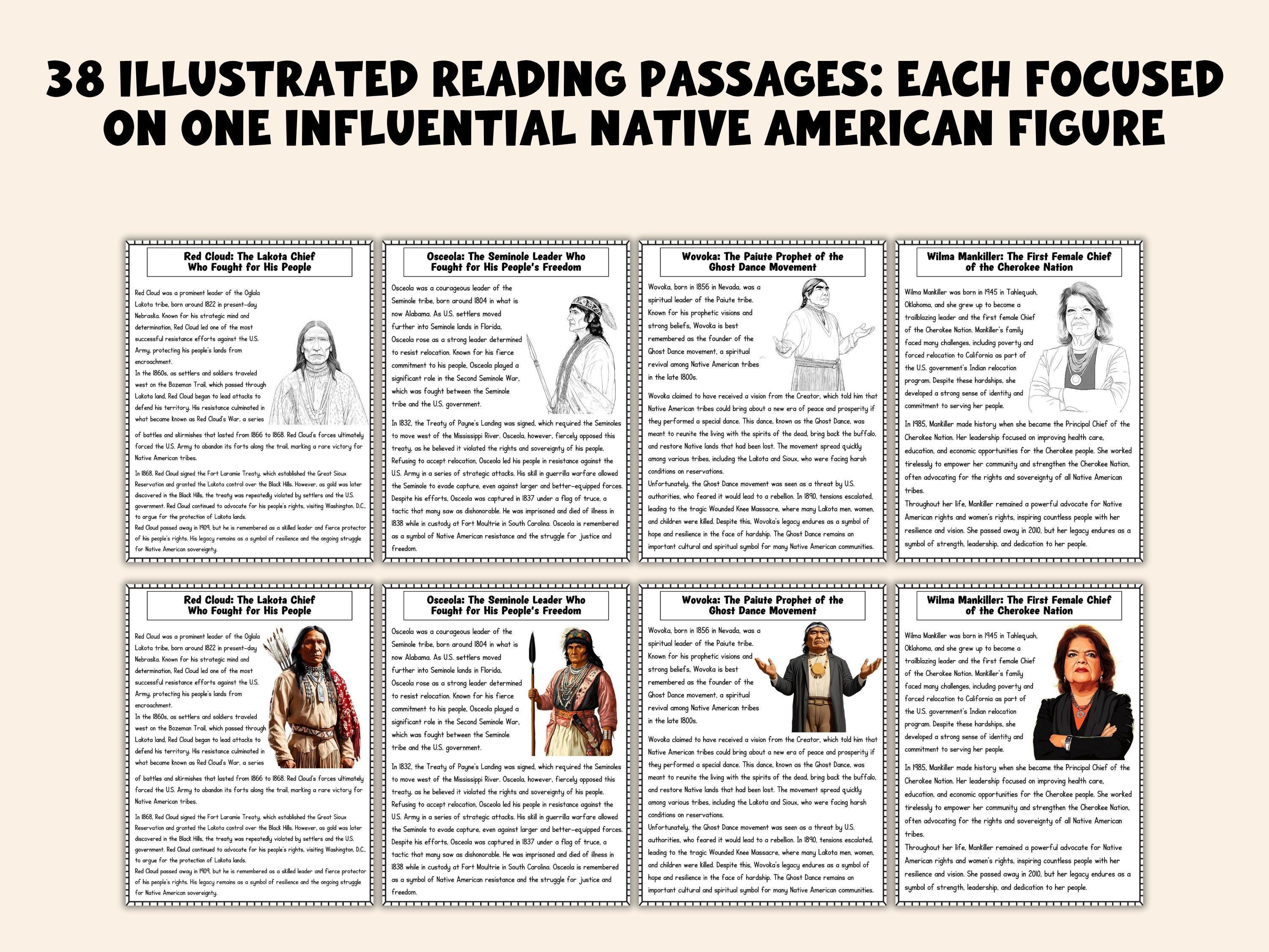 Native American Reading Passages & Comprehension Activities | 38 ...