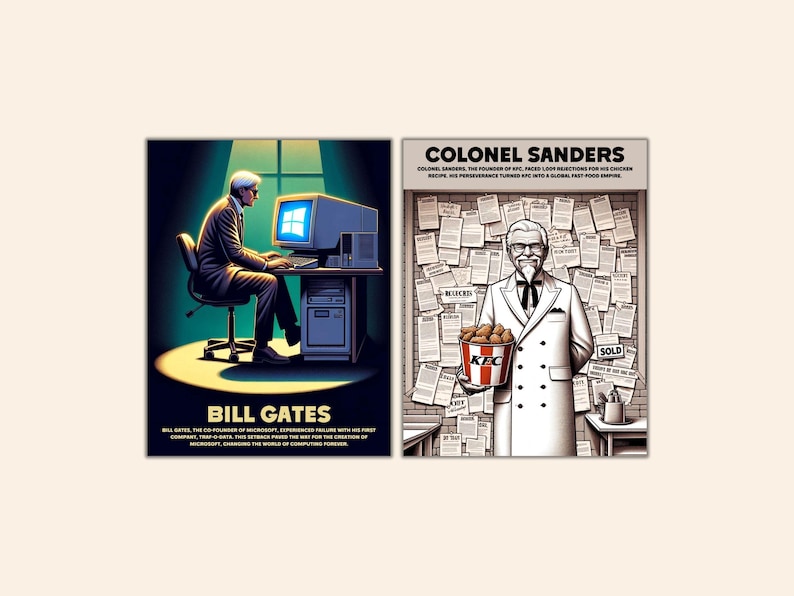 Famous Failures Growth Mindset Posters | 15 Inspirational Quotes for ...