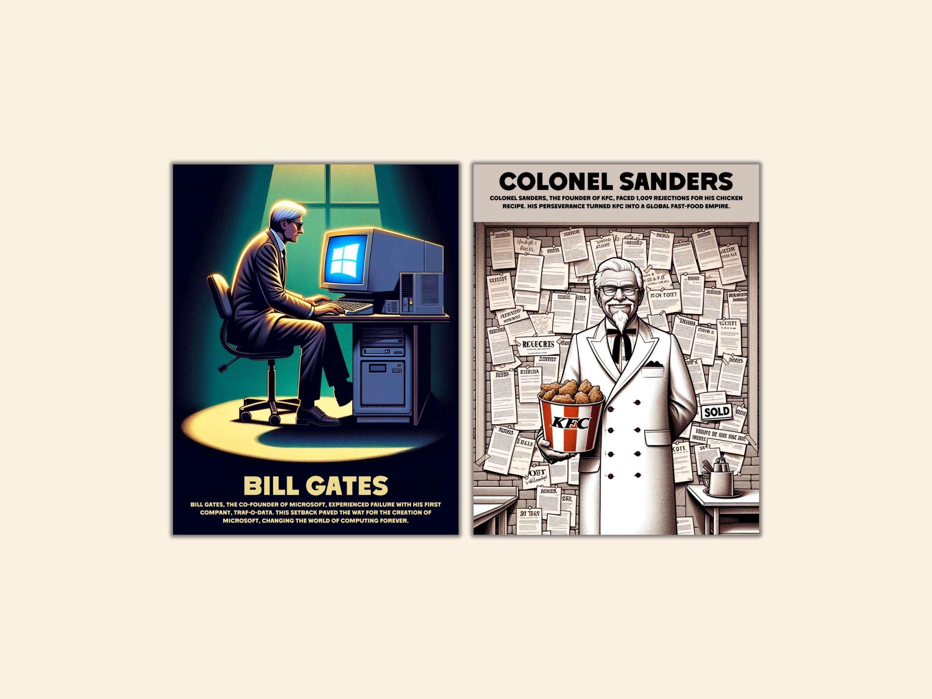 Famous Failures Growth Mindset Posters | 15 Inspirational Quotes for ...