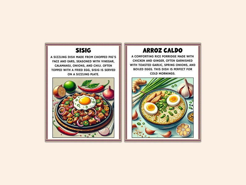 34 Traditional Filipino Foods Posters | Filipino Cuisine Classroom ...