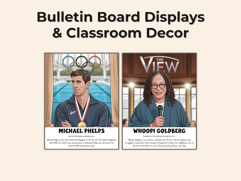 40 Neurodivergent Role Models Biography Posters, Inclusive Classroom ...