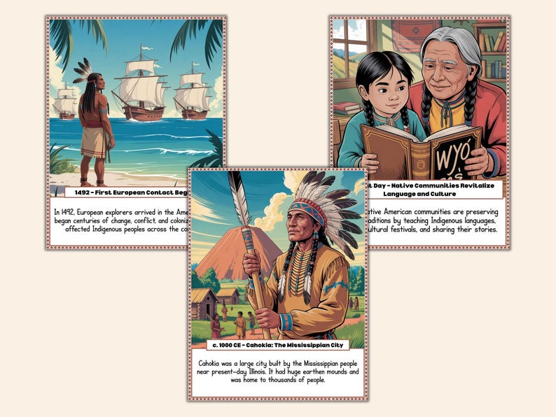 20 Native American Timeline Posters Set • History Events & Milestones ...