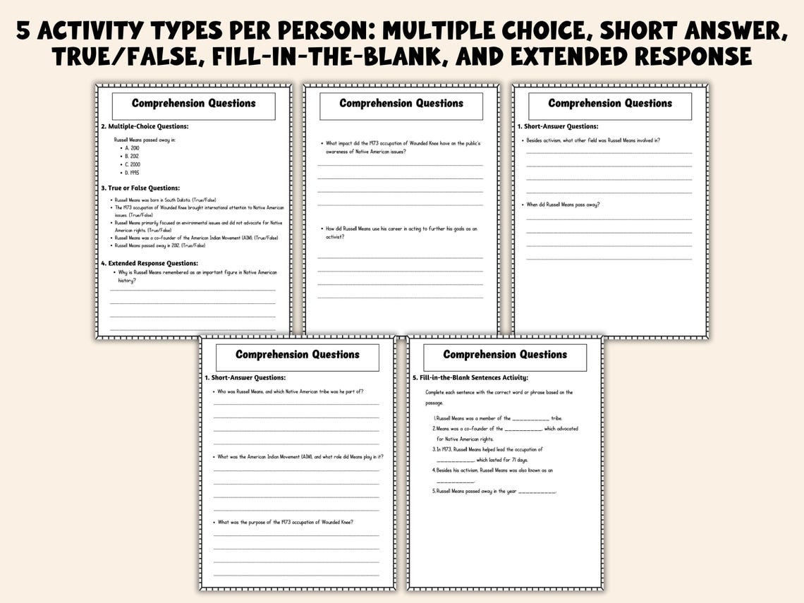 Native American Reading Passages & Comprehension Activities | 38 ...