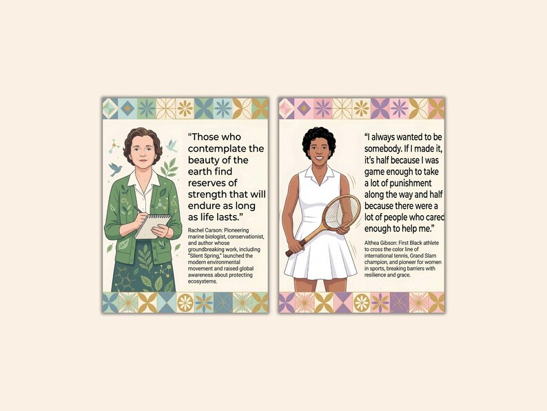 Famous Women Leaders Quote and Biography Posters | Women’s History ...