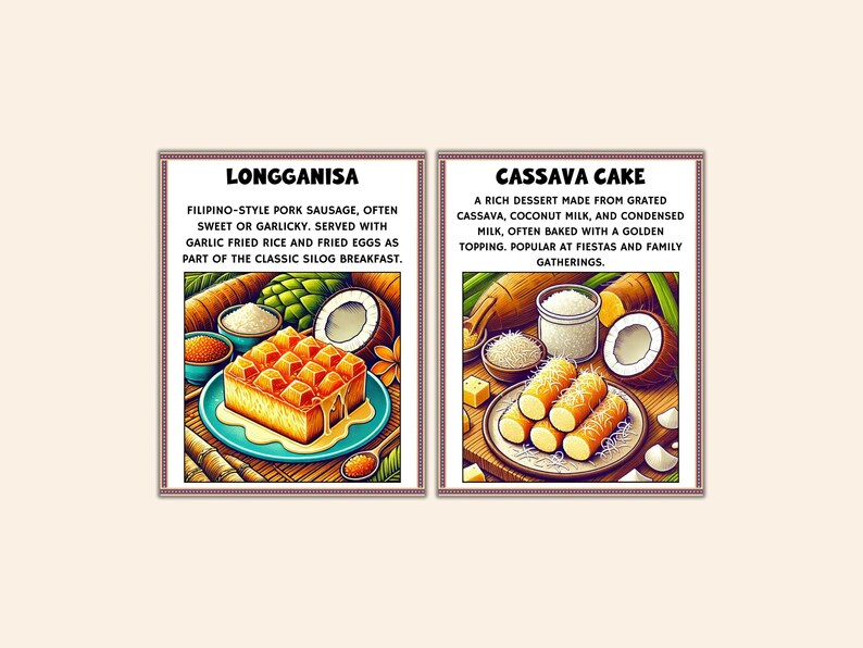 34 Traditional Filipino Foods Posters | Filipino Cuisine Classroom ...