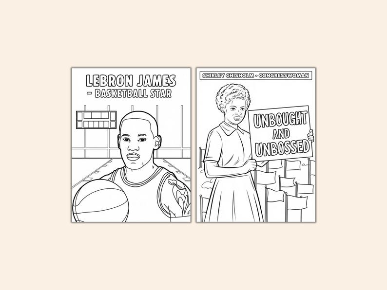 30 Black History Month Leaders Coloring Pages | BHM Coloring Sheets for ...