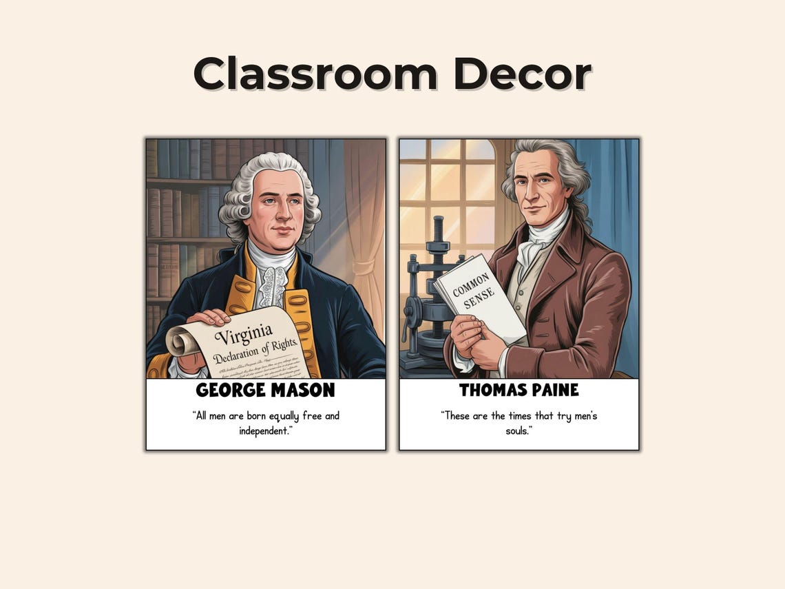 Founding Fathers Quote Posters US History Independence Day American ...