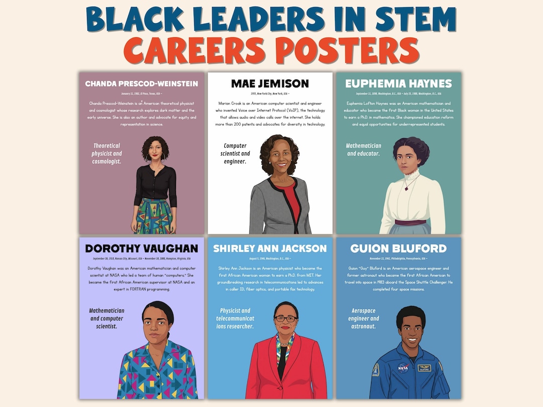 Black STEM Careers Posters | African American Scientists Inventors ...