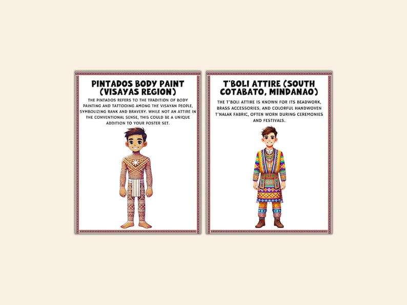 Filipino Traditional Attire Posters | Filipino Heritage Month Cultural ...