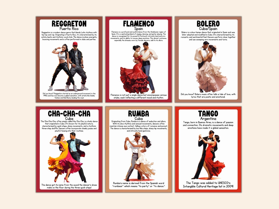 Hispanic Heritage Month Dance Posters | 15 Latin American & Spanish ...