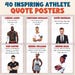 40 Athlete Quote Posters • Motivational Sports Classroom Decor • PE ...