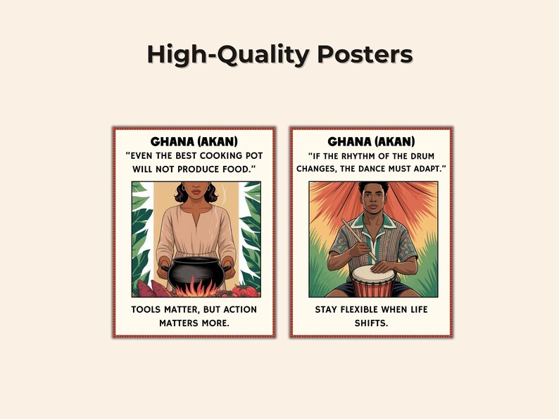 African Proverb Quote Posters | African Wisdom Classroom Decor | Black ...