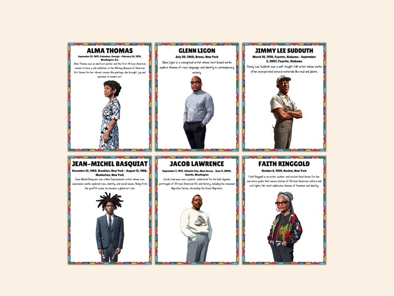 47 Black History Month Artist Biography Posters | African American ...