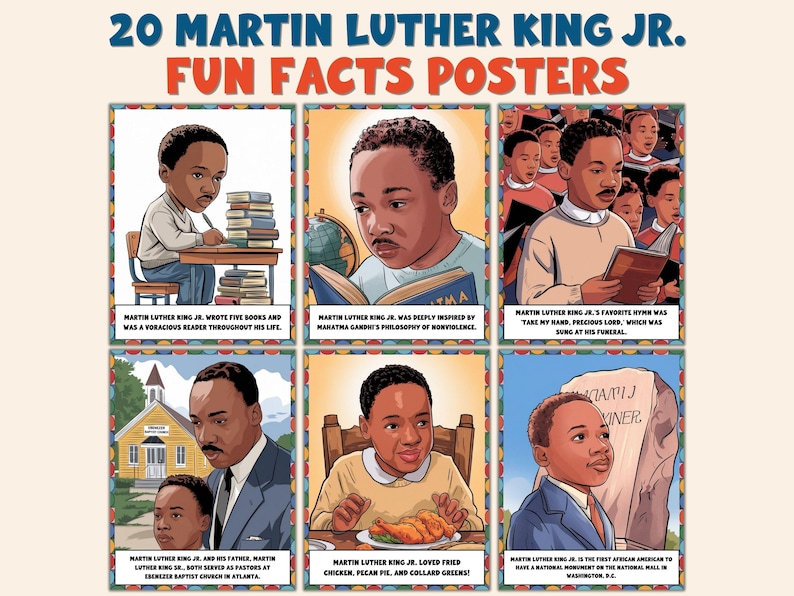 20 Martin Luther King Jr. Fun Facts Posters | Black History Month ...