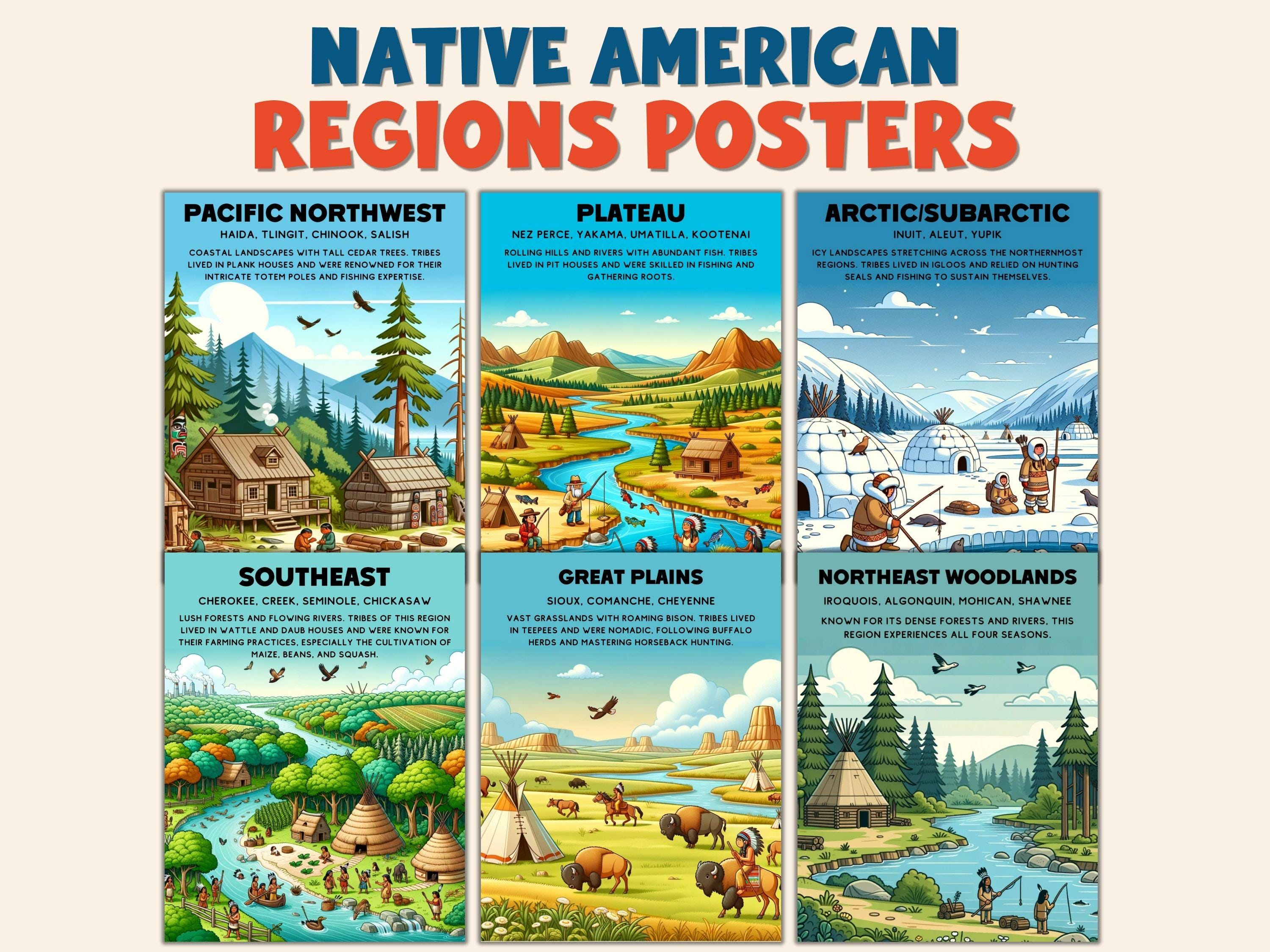 Native American Regions Posters | Cultural Studies Classroom Decor ...