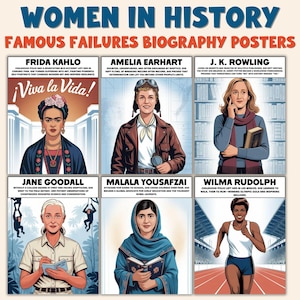 Women in History Famous Failures Posters, Growth Mindset Biography ...