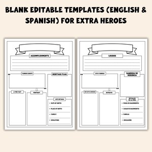 Hispanic Heritage Month Research Posters | bilingual English Spanish ...