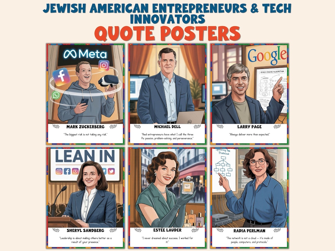 Jewish American Quotes Posters for Entrepreneurs, Business Leaders ...