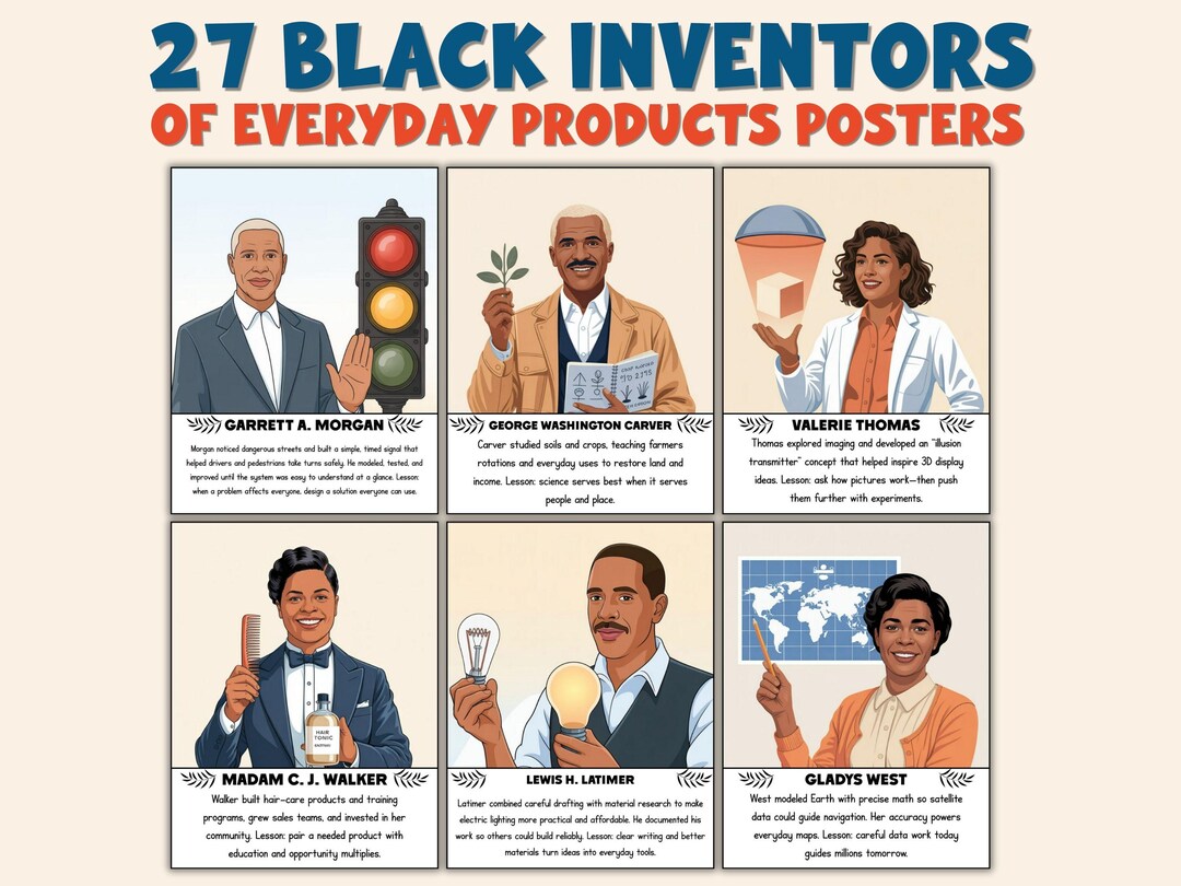 27 Black Inventors Posters, STEM Inventions, Science Classroom Decor ...