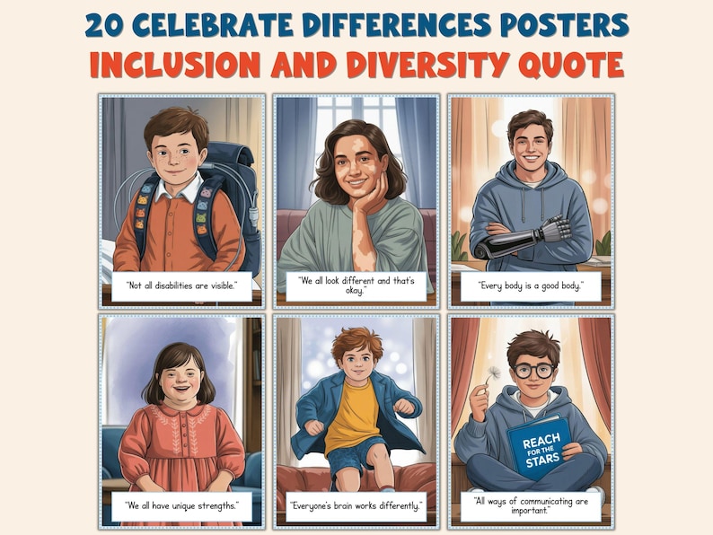 20 Celebrate Differences Posters | Inclusion Diversity Quotes ...