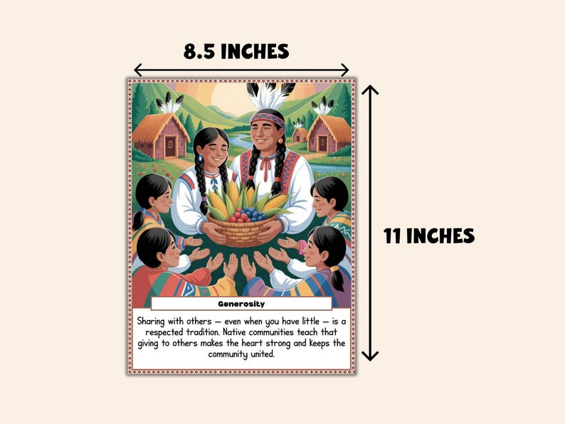 15 Native American Core Values Posters • Classroom Character Decor ...