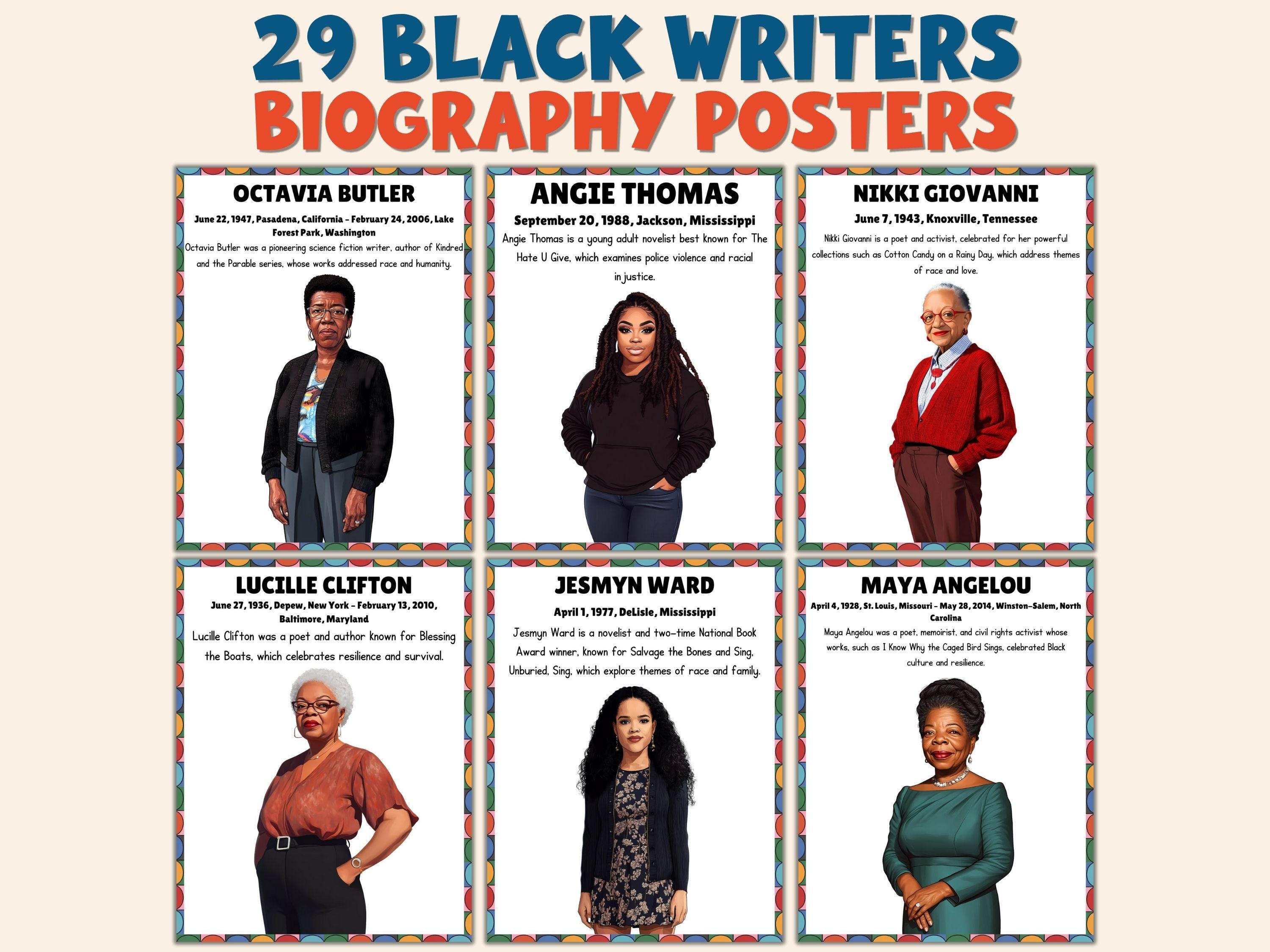 29 Black Writers Biography Posters for Black History Month | African ...