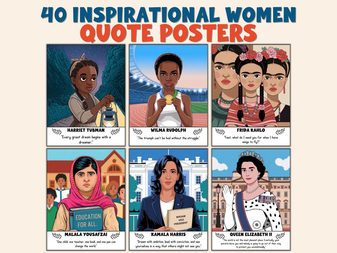 40 Inspirational Women Quote Posters | Women’s History Month Bulletin ...