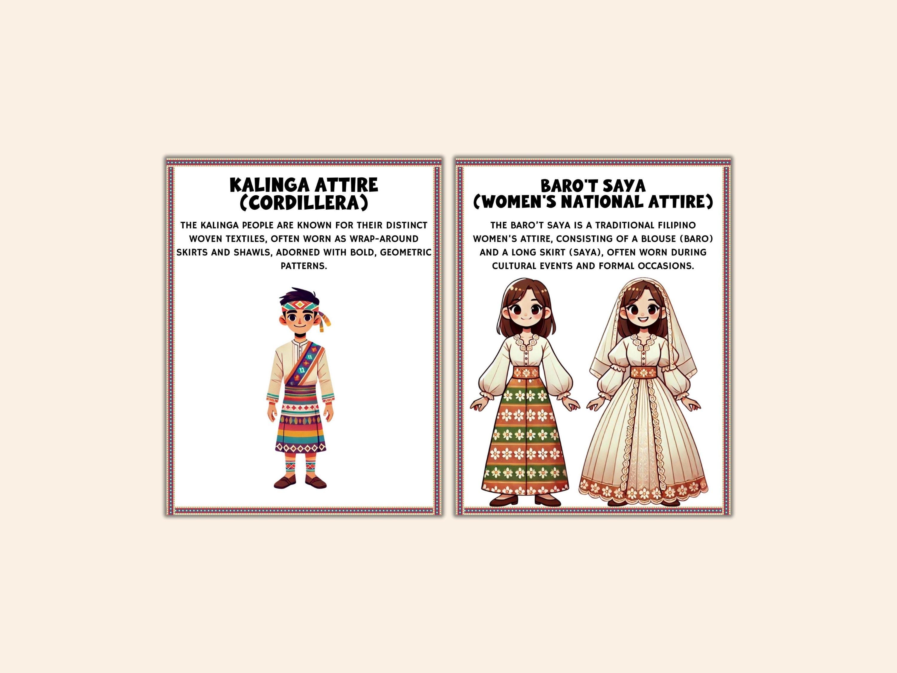 Filipino Traditional Attire Posters | Filipino Heritage Month Cultural ...