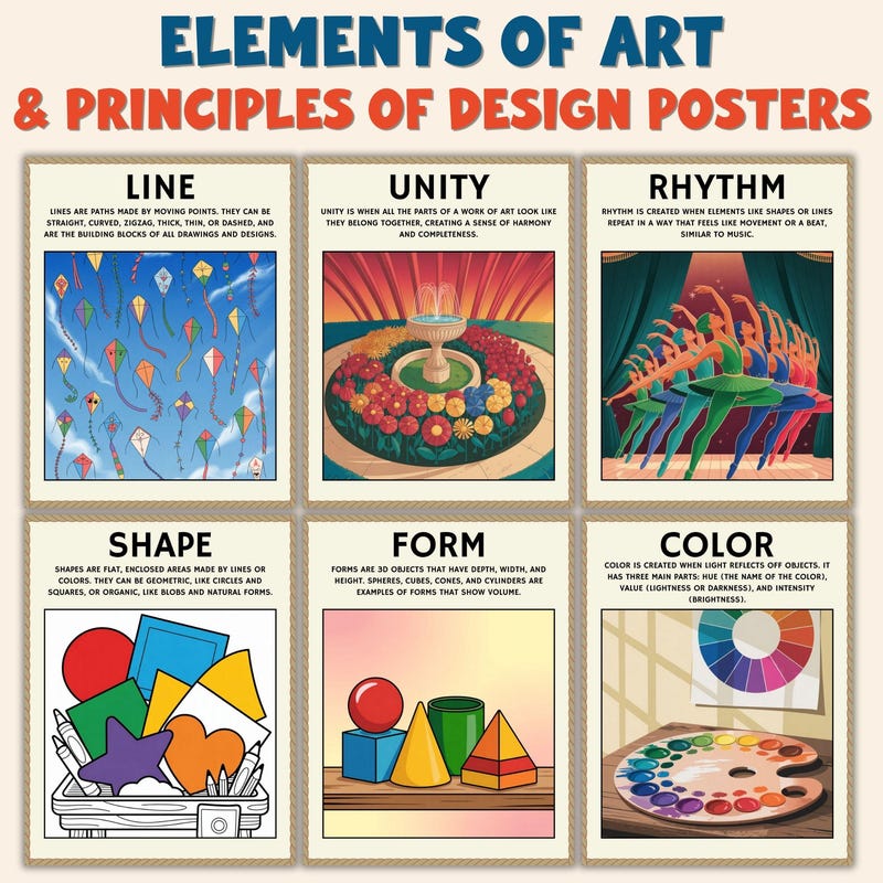 Elements of Art Posters - Etsy