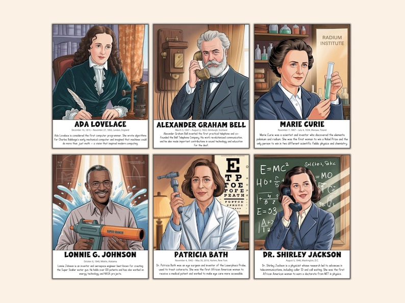 50 Famous Inventors Biography Posters National Inventors Month STEM ...