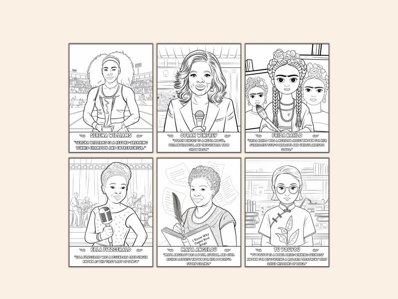 40 Women’s History Month Coloring Pages | Famous Women Leaders ...