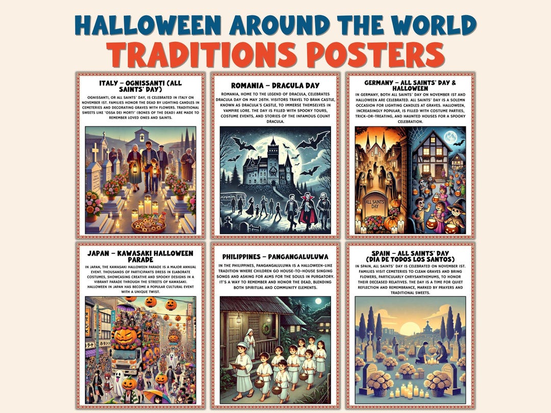 Halloween Around the World Posters | 33 Country Traditions | Cultural ...
