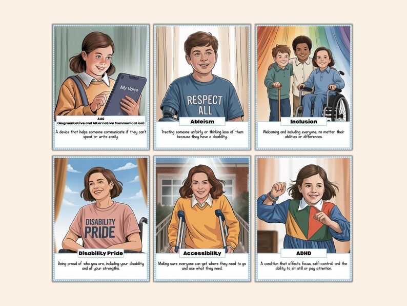 Disability Definitions Posters Inclusive Vocabulary Neurodiversity ...