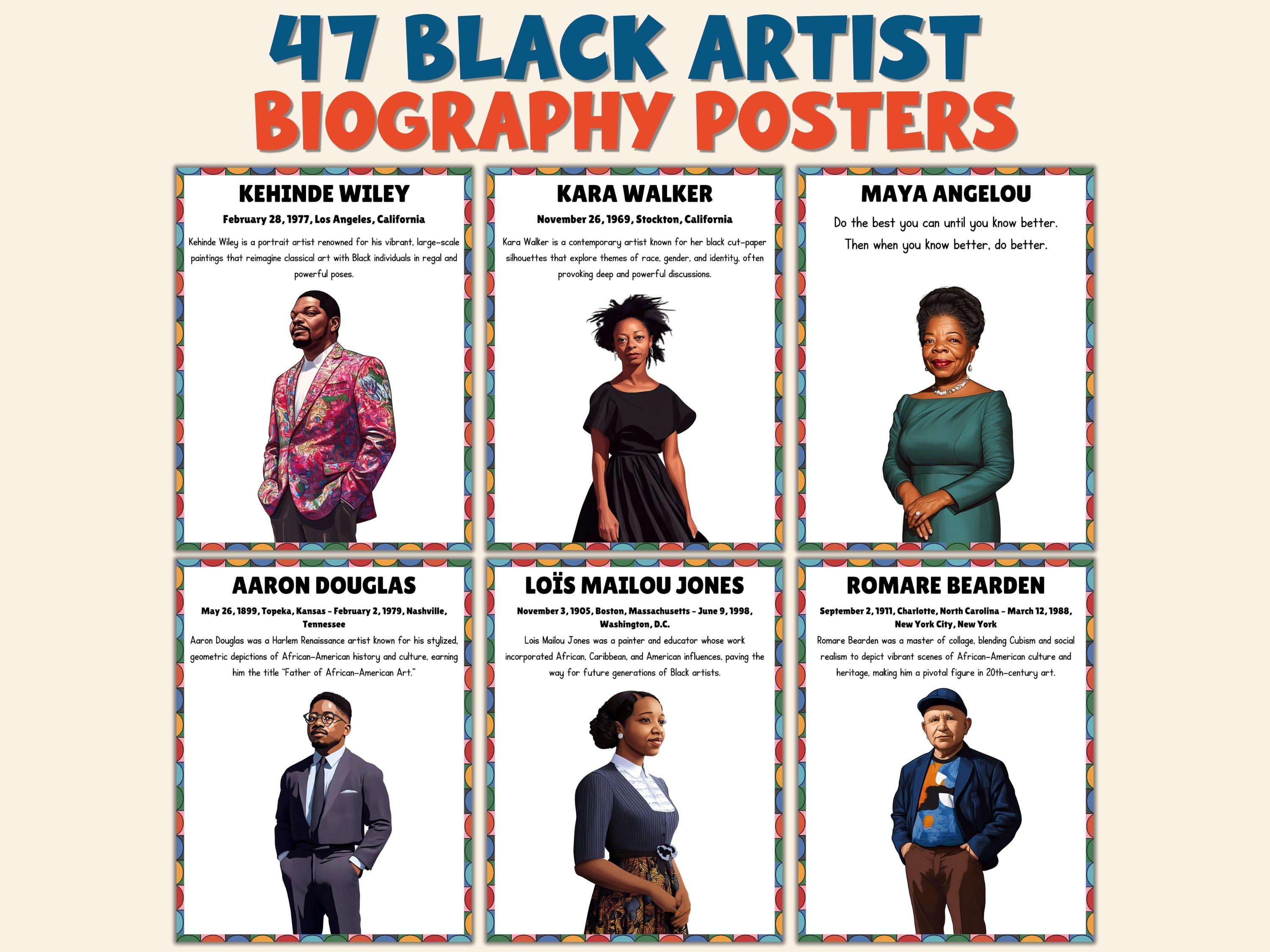 47 Black History Month Artist Biography Posters | African American ...