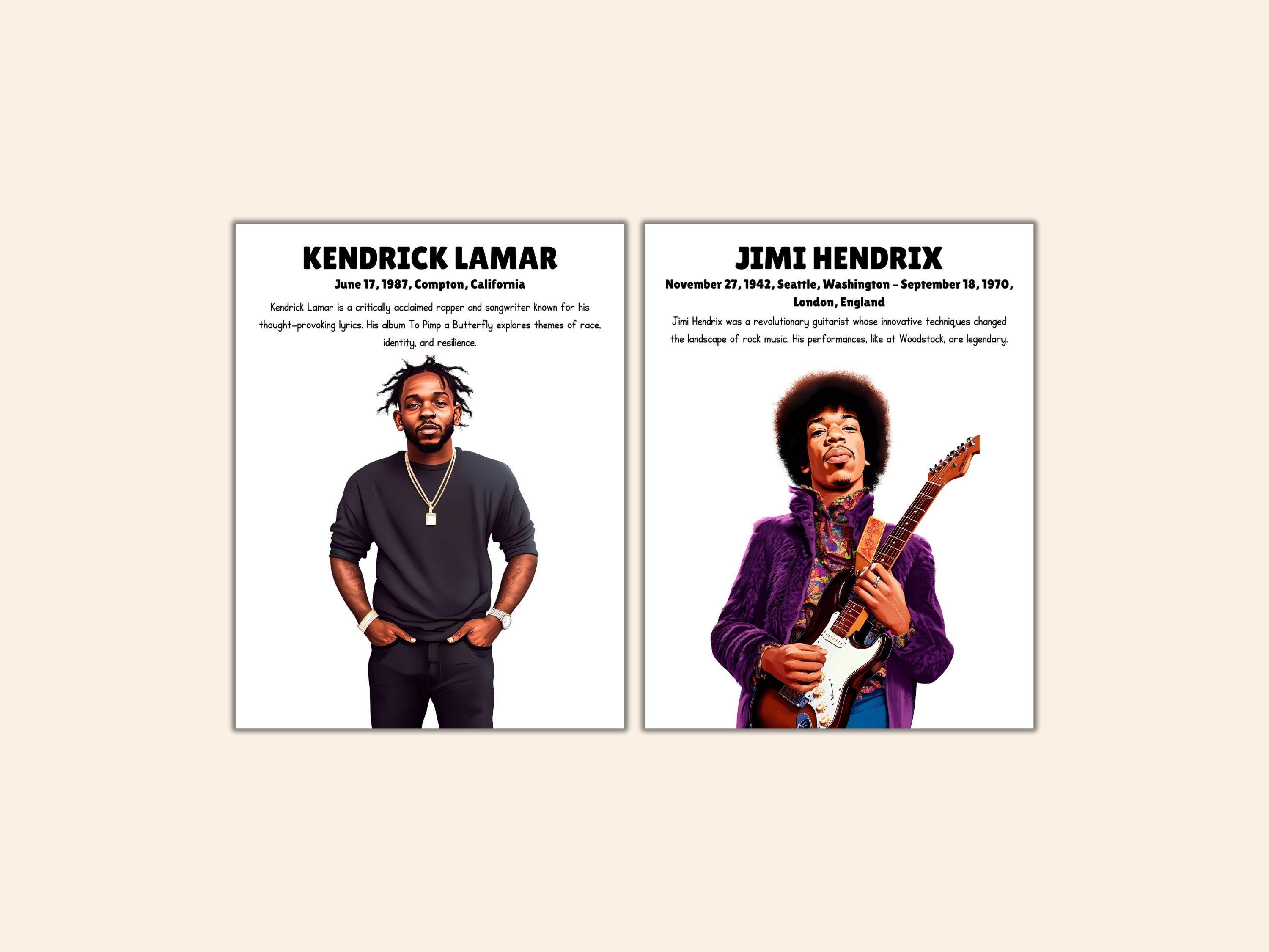 40 Famous Black Musicians Biography Posters | Black History Month ...