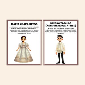 Filipino Traditional Attire Posters | Filipino Heritage Month Cultural ...