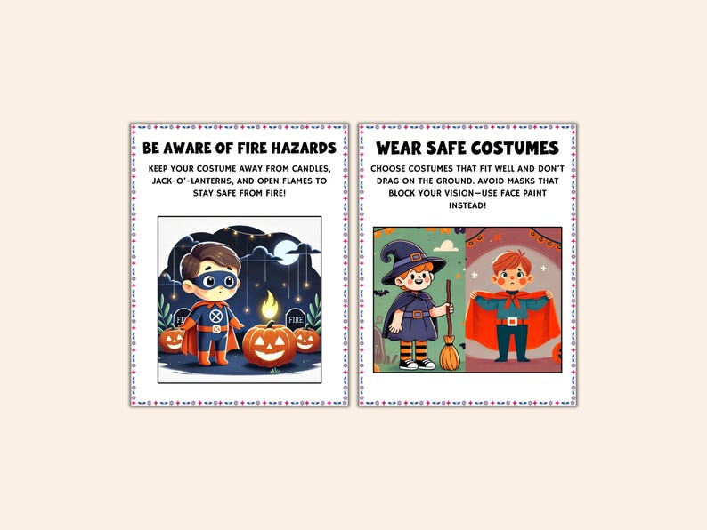 Halloween Safety Posters for Kids | Trick-or-treat Safety Tips ...