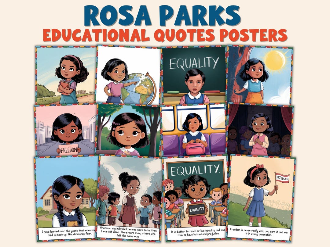 20 Rosa Parks Quote Posters • Black History Classroom Decor • Civil ...