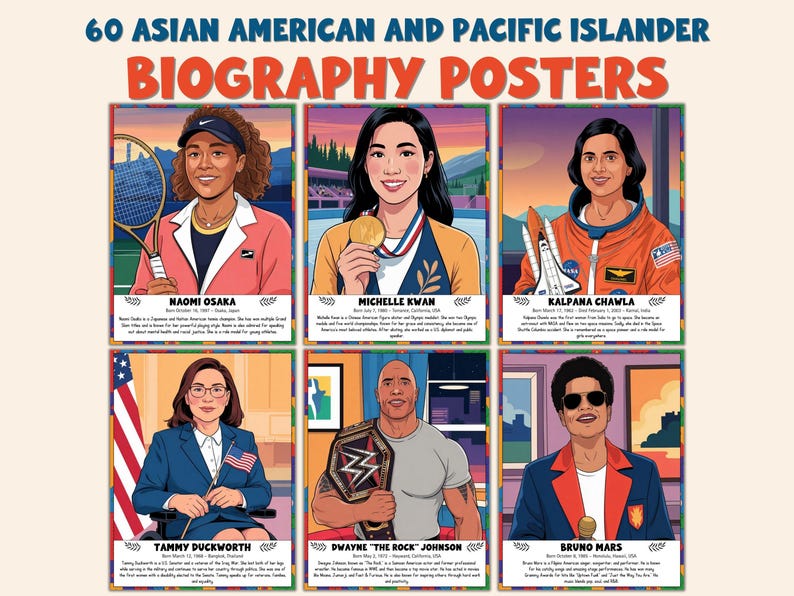 AAPI Heritage Month Classroom Decor | Asian American Posters Bulletin ...