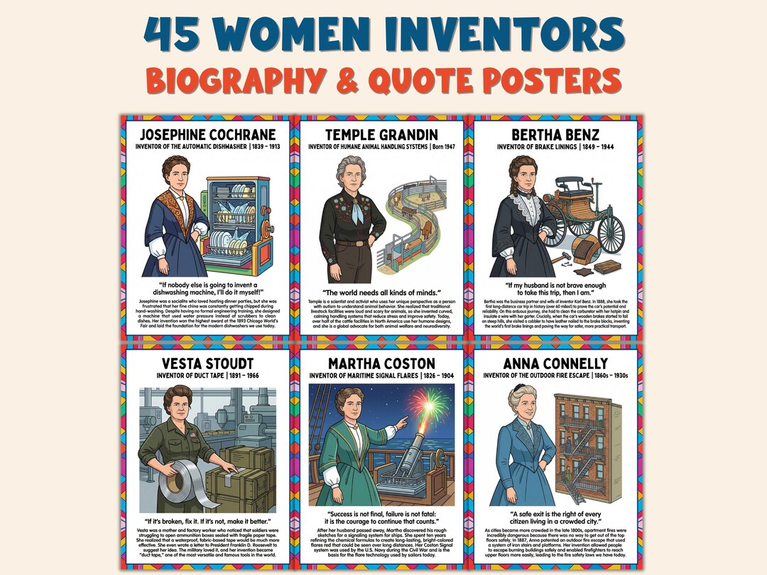 45 Women Inventors Poster Bundle | STEM Biography & Quote Posters for ...