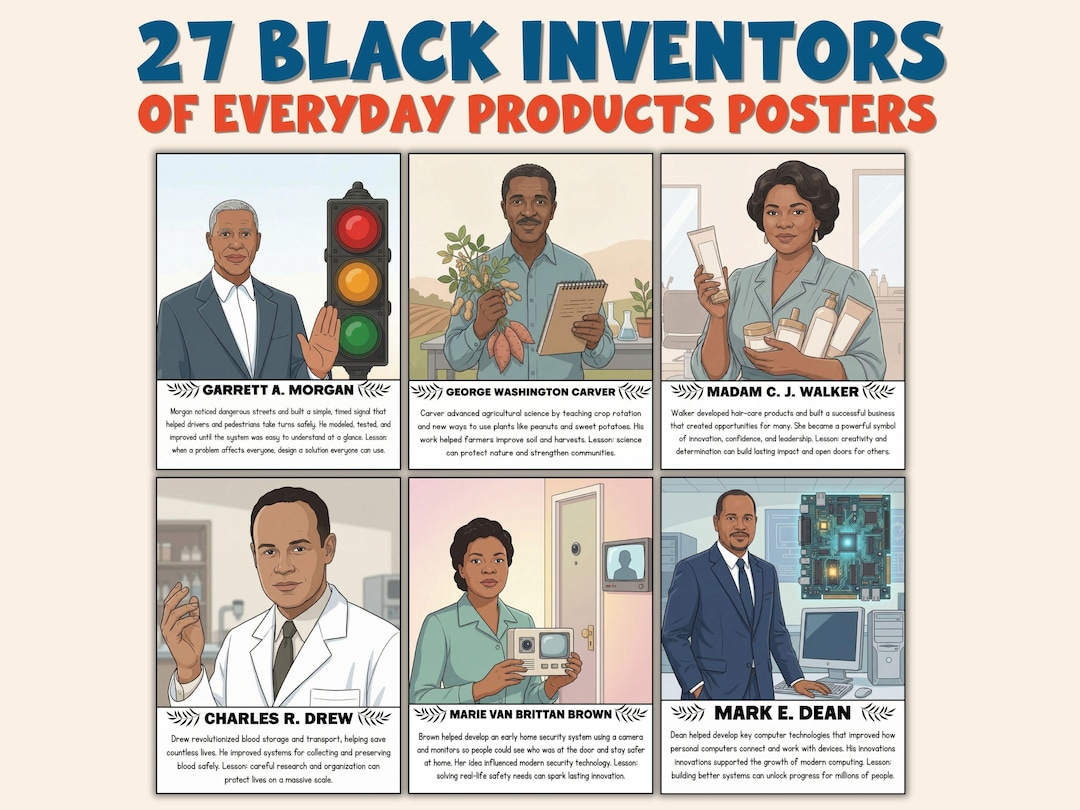 27 Black Inventors Posters, STEM Inventions, Science Classroom Decor ...