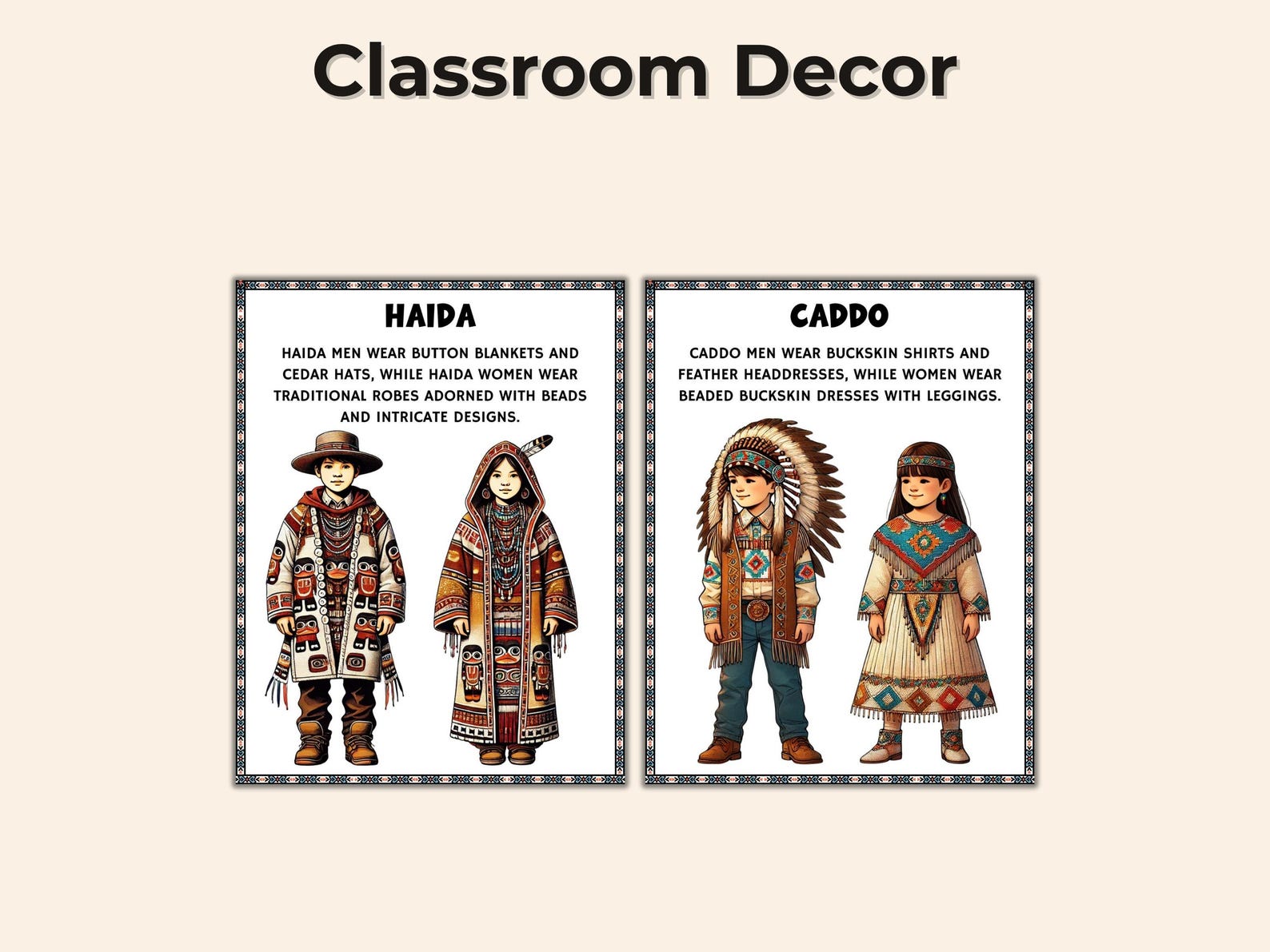 36 Native American Clothing Posters | Traditional Attire Outfits ...