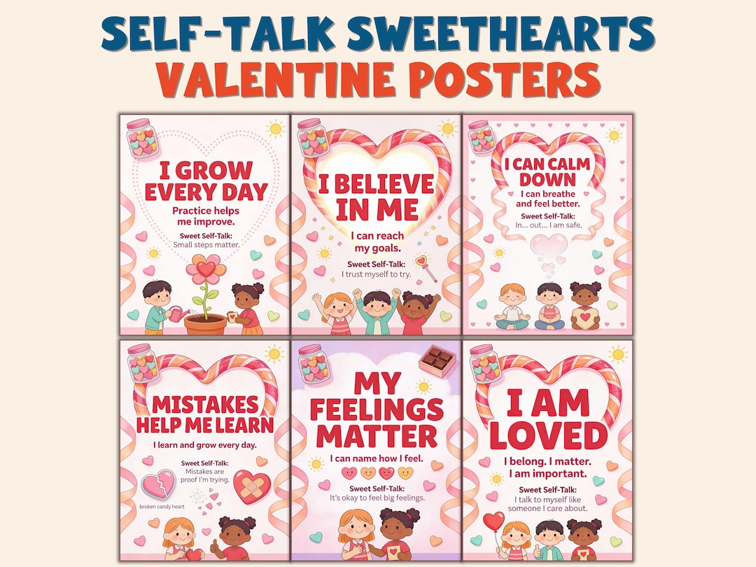 Valentine Positive Affirmations Posters for Classroom Decor | SEL ...