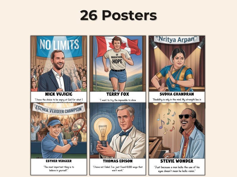 Disability Pride Month Quote Posters | Inspirational Wall Art | Famous ...